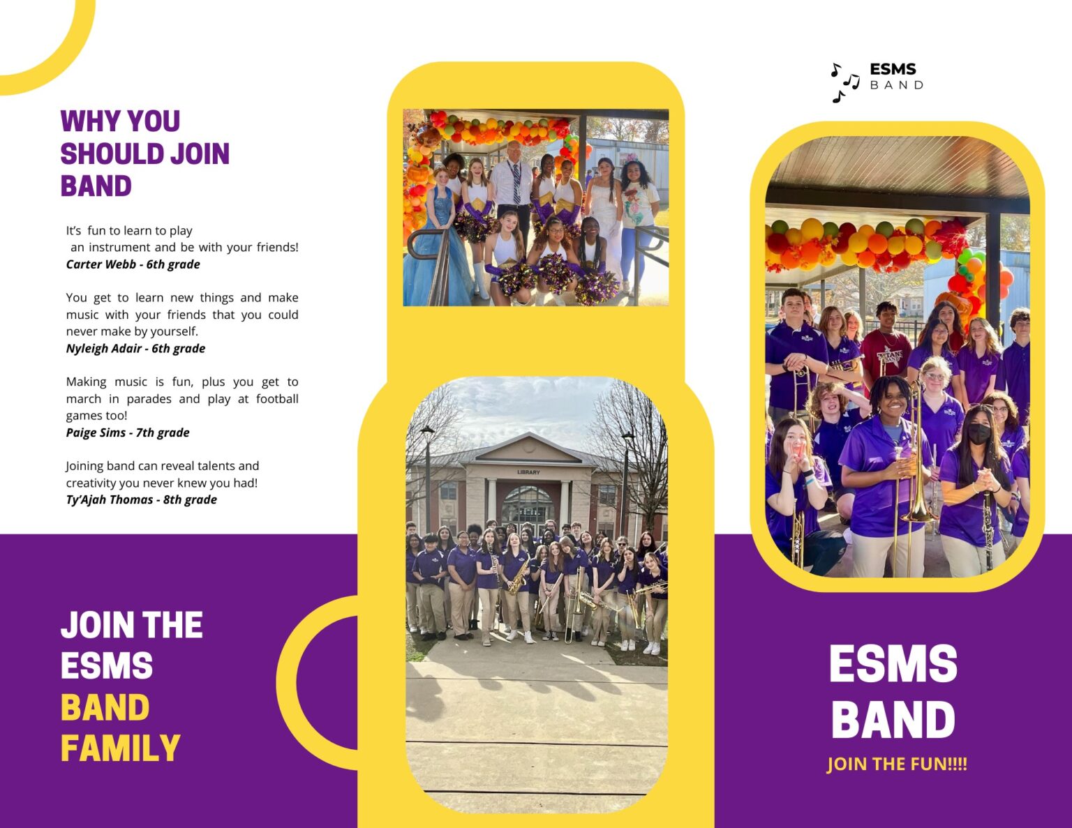 ESMS BAND Join the Fun! – Emma Samson Middle School